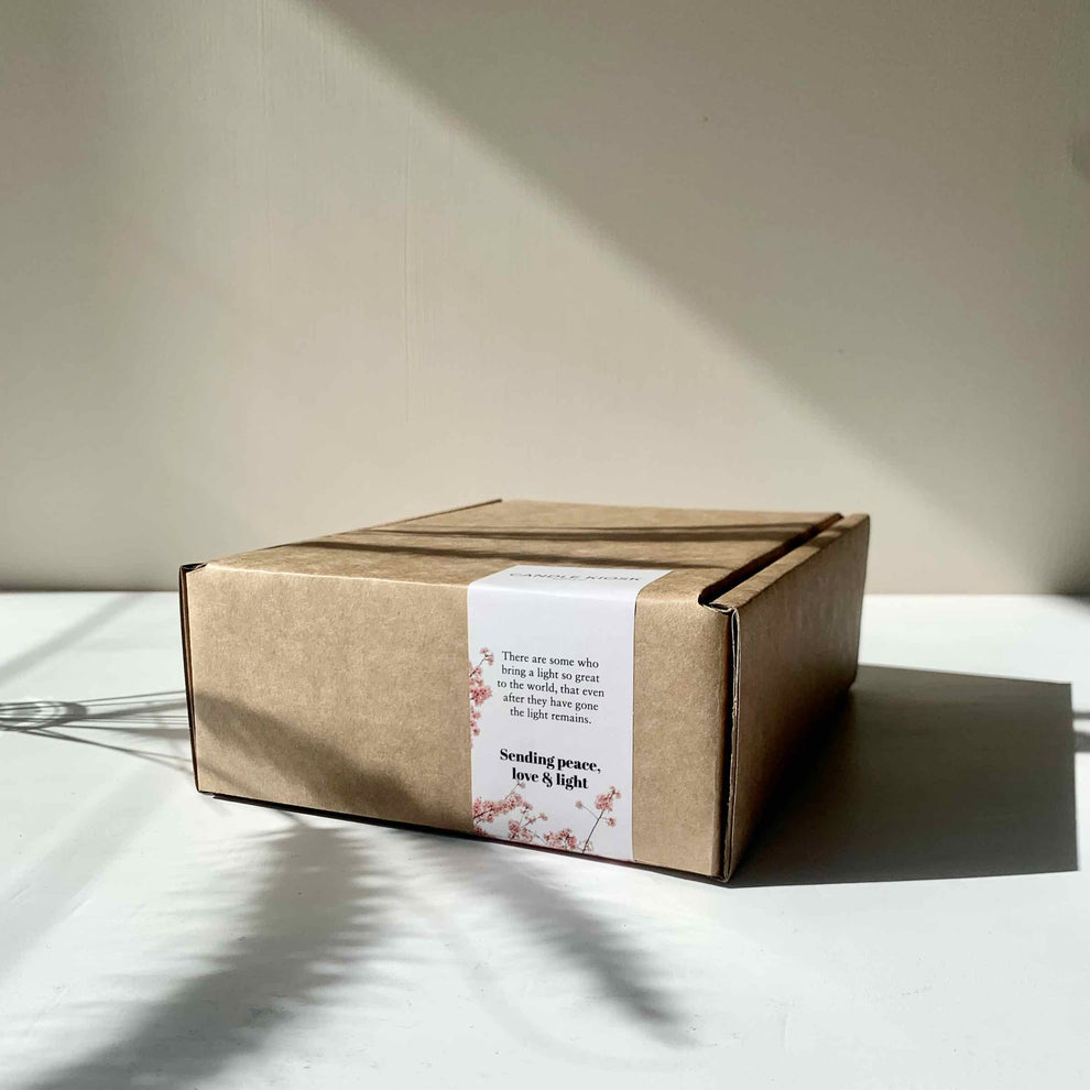 Sympathy Gift Set | Textured Pillar Candles by Candle Kiosk